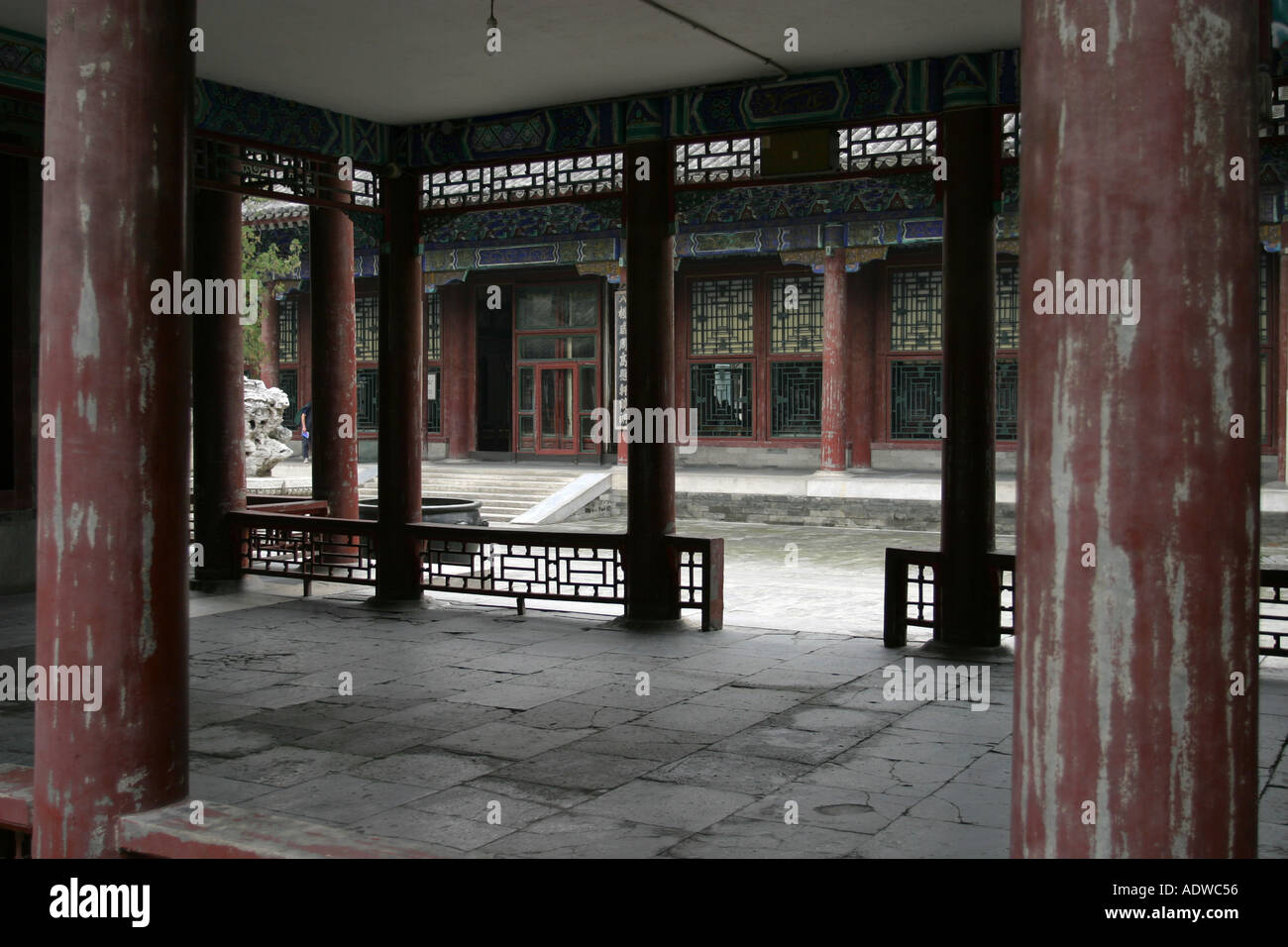 Traditional Chinese architecture at the Lama temple in central Beijing ...