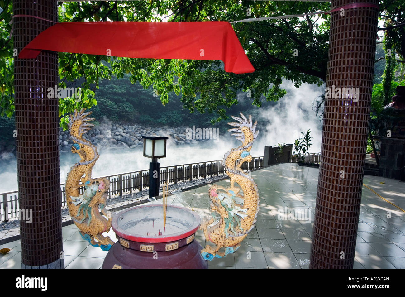temple shrine at geothermal valley Beitou Peitou Hotspring resort ...