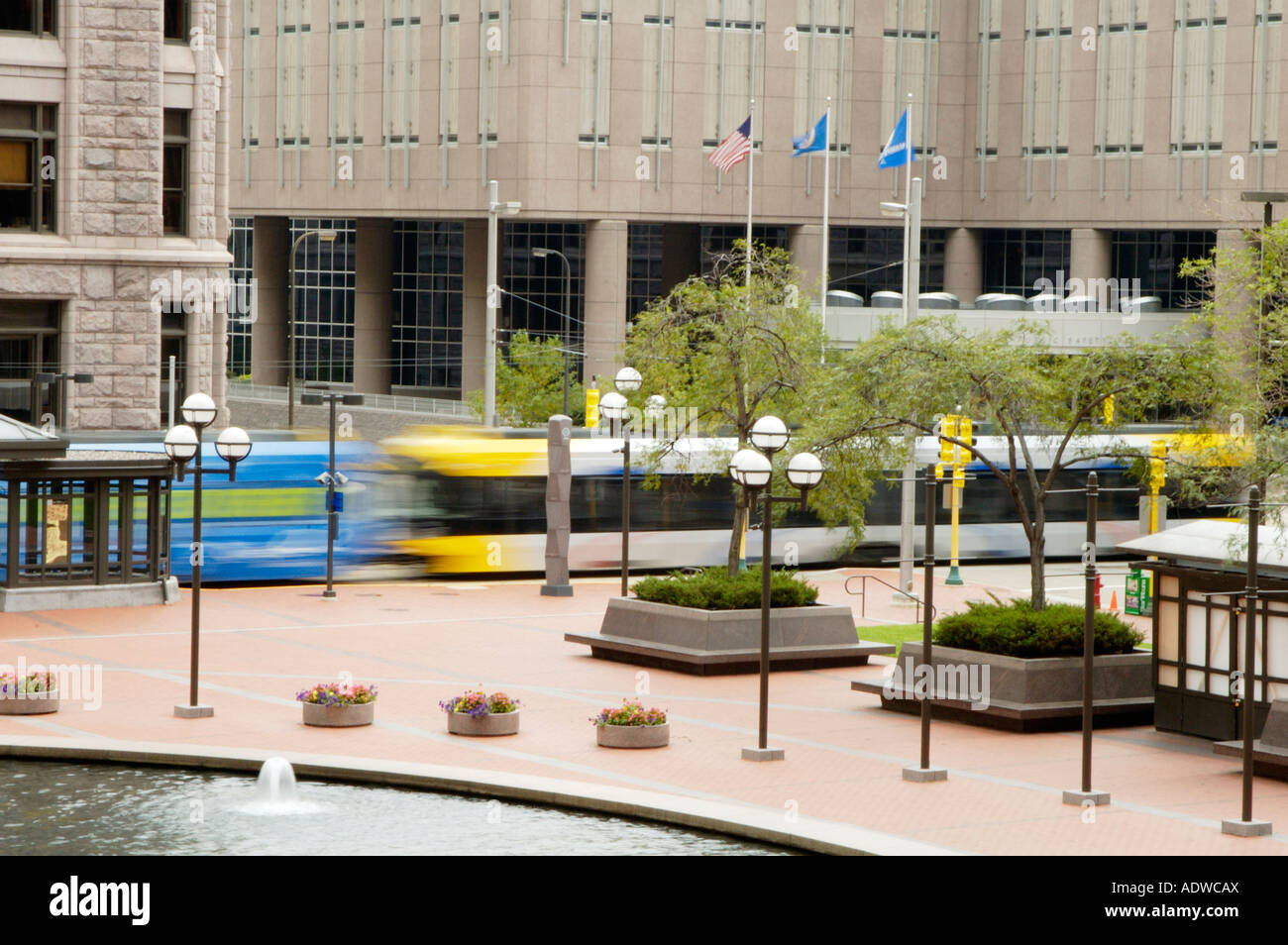 Metro train moves past hi-res stock photography and images - Alamy