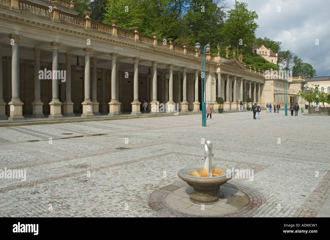 Czech Republic Karlovy Vary Mill Colonnade Mlynska kolonada Stock Photo ...