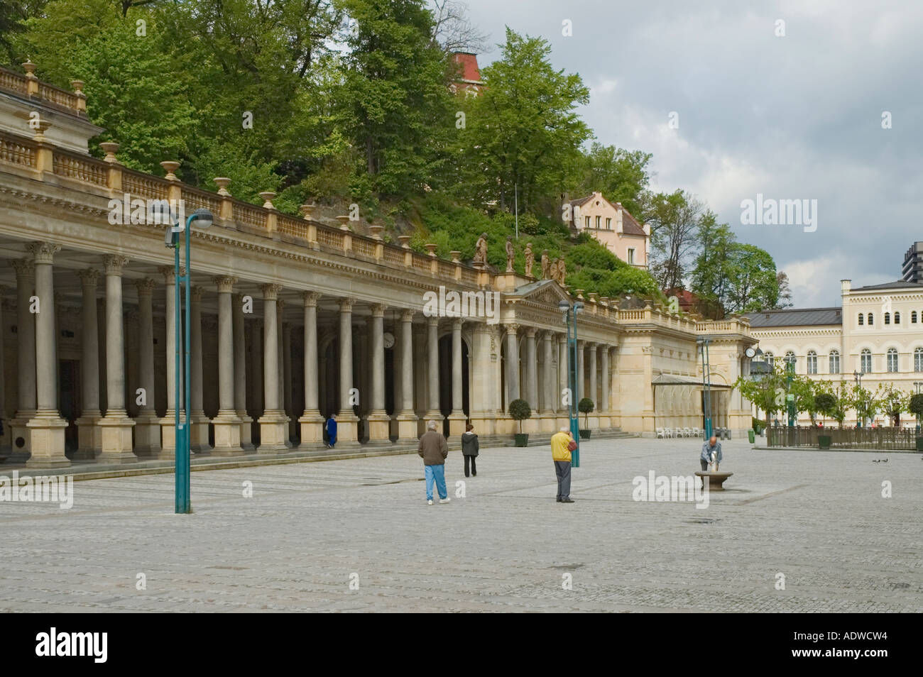 Czech Republic Karlovy Vary Mill Colonnade Mlynska kolonada Stock Photo ...