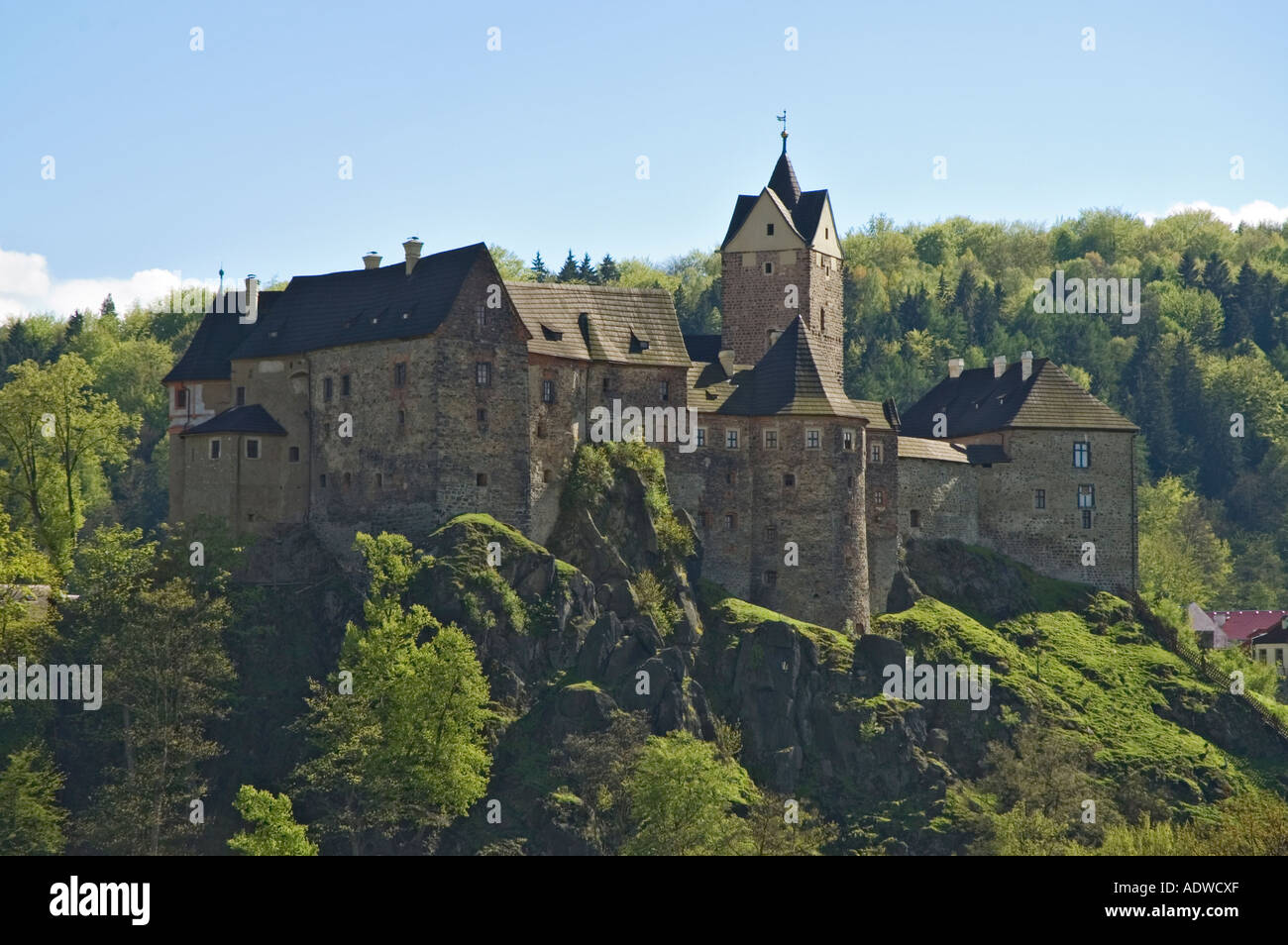 Czech Republic Loket Castle Stock Photo - Alamy