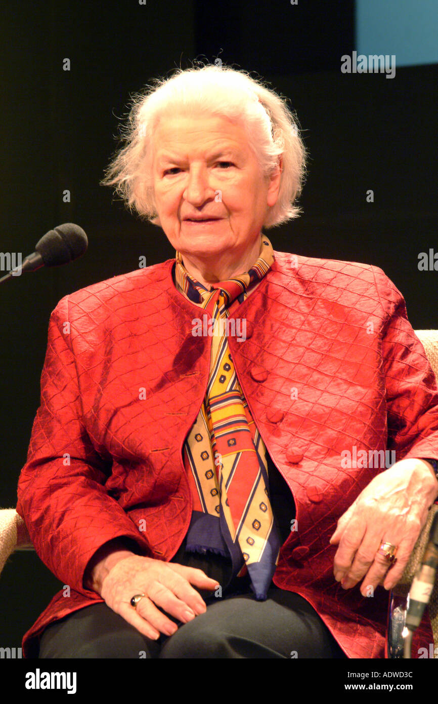 Crime Author P D James at Cheltenham Literature Festival Stock Photo ...