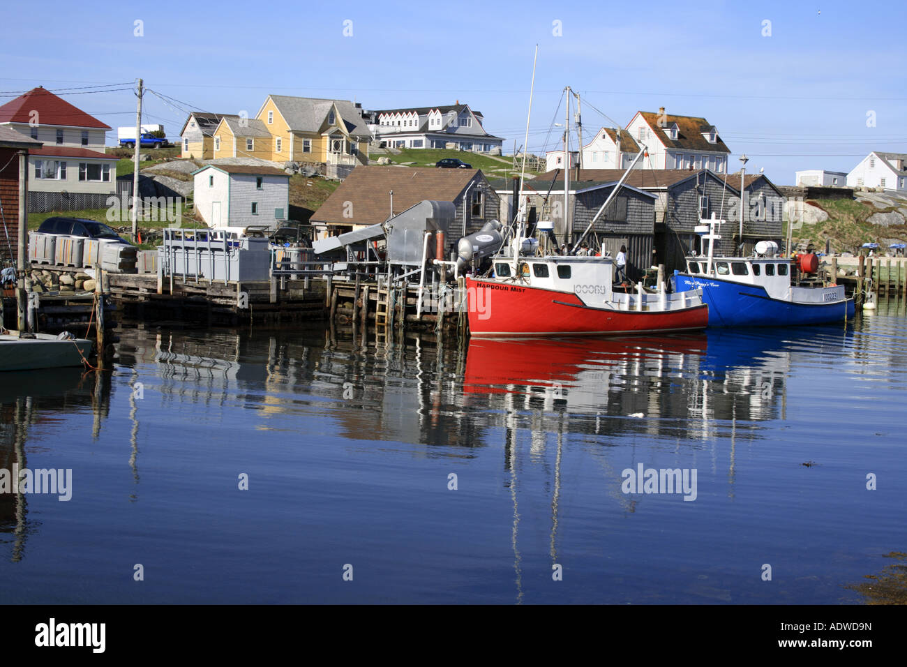 famous fishing village of Peggy`s Cove Lighthouse, Nova Scotia, Canada ...