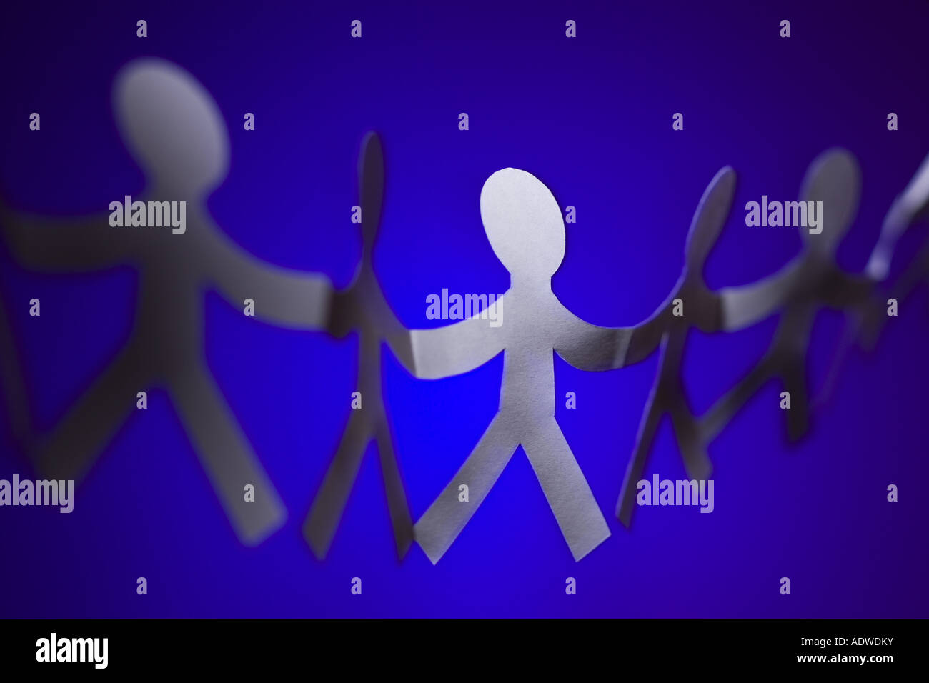 Paper people cutouts Stock Photo - Alamy