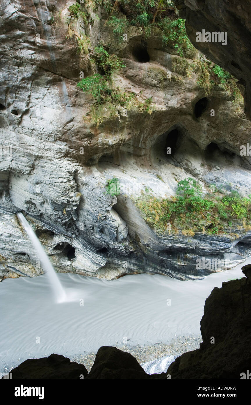 waterfall Taroko Gorge National Park Hualien County Taiwan China Stock ...
