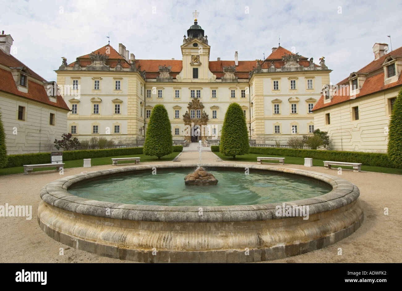 Czech Republic Valtice Castle Unesco World Cultural Heritage Site Stock ...