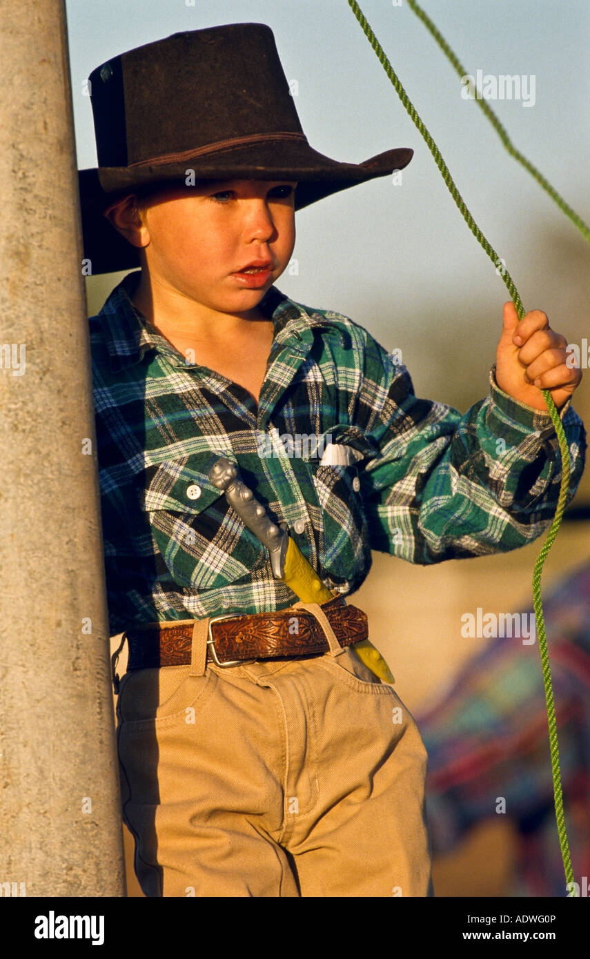 Young cowboy at rodeo, Australia Stock Photo - Alamy
