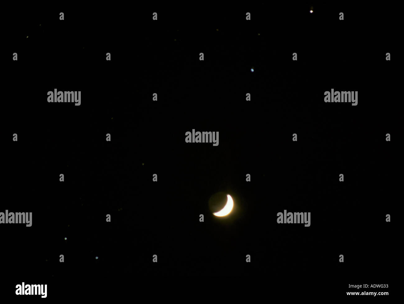 Moon in sky stars hi-res stock photography and images - Alamy