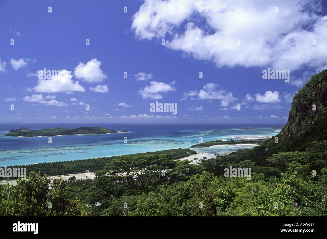 Seychelles View from Victoria Harbour Mahe Stock Photo - Alamy