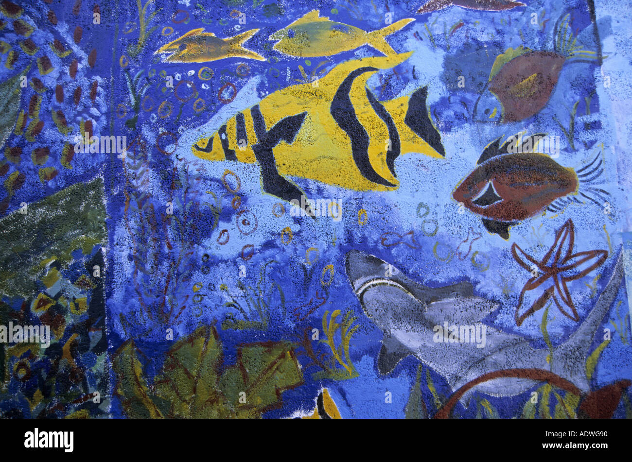 Seychelles Wall painting Victoria Mahe Stock Photo - Alamy