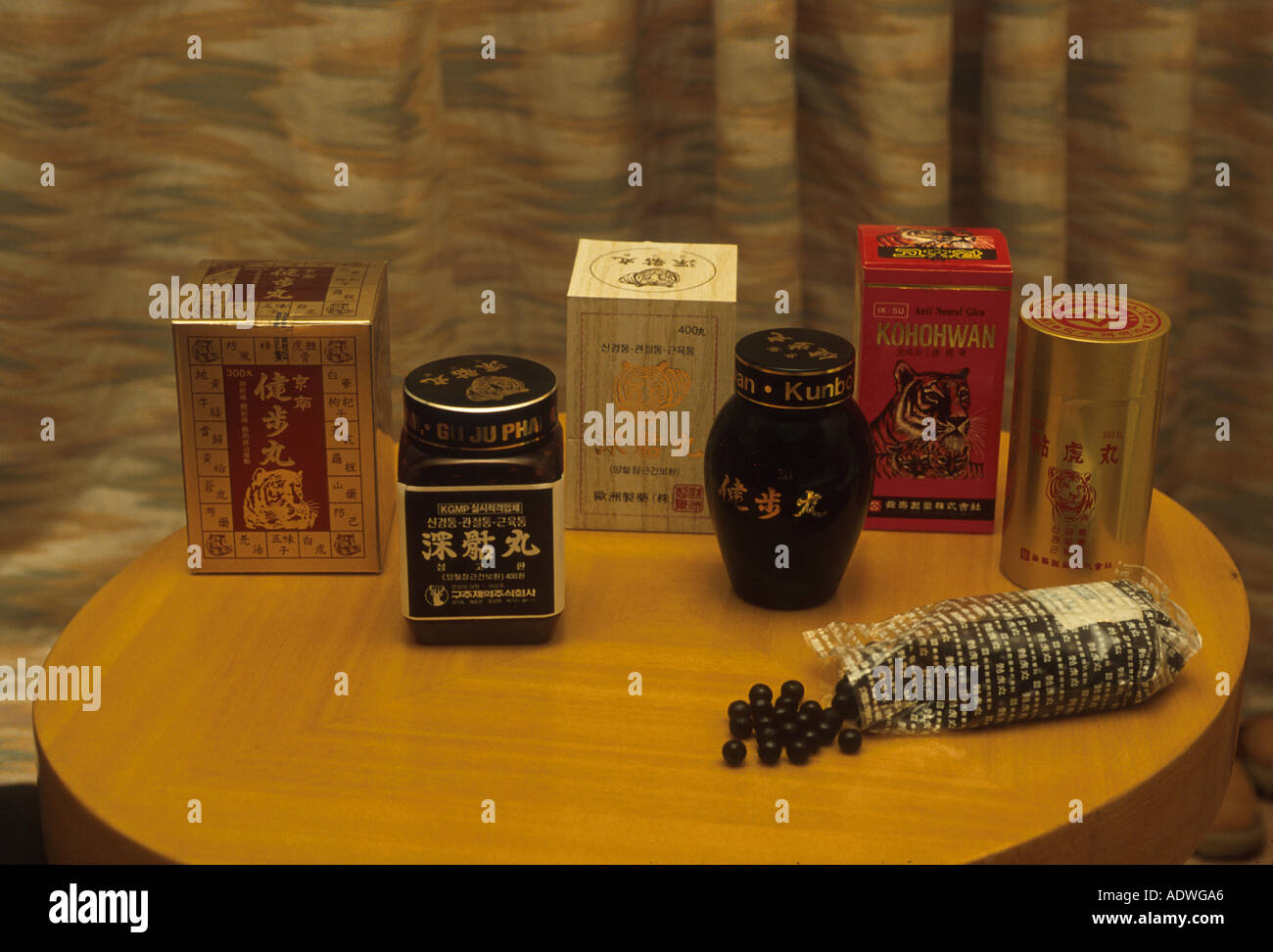 Animal Products Tiger based pharmaceutical products purchased in Seoul ...