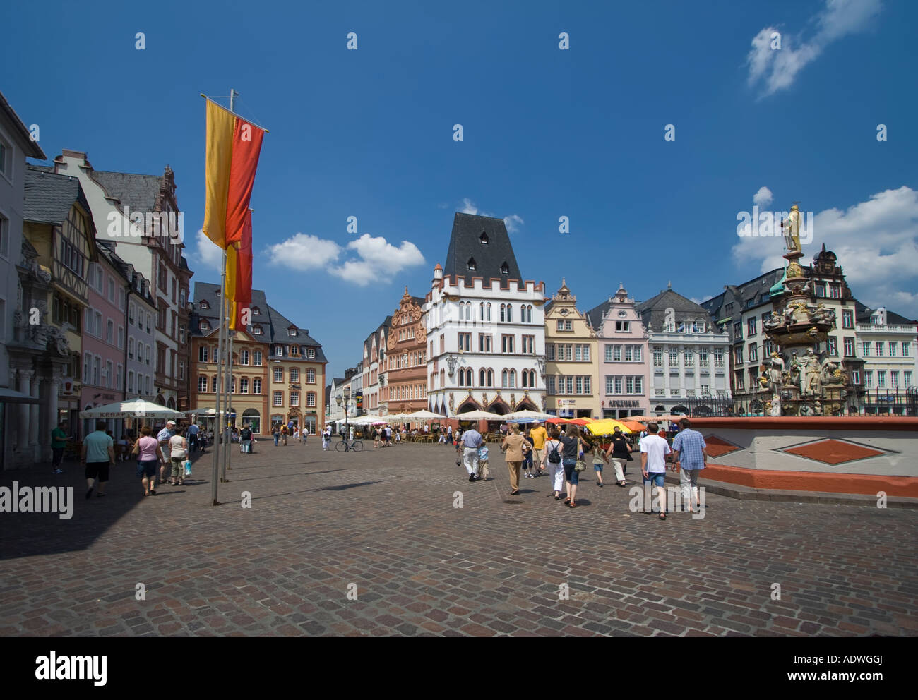 Main square of Treves, Germany Stock Photo - Alamy
