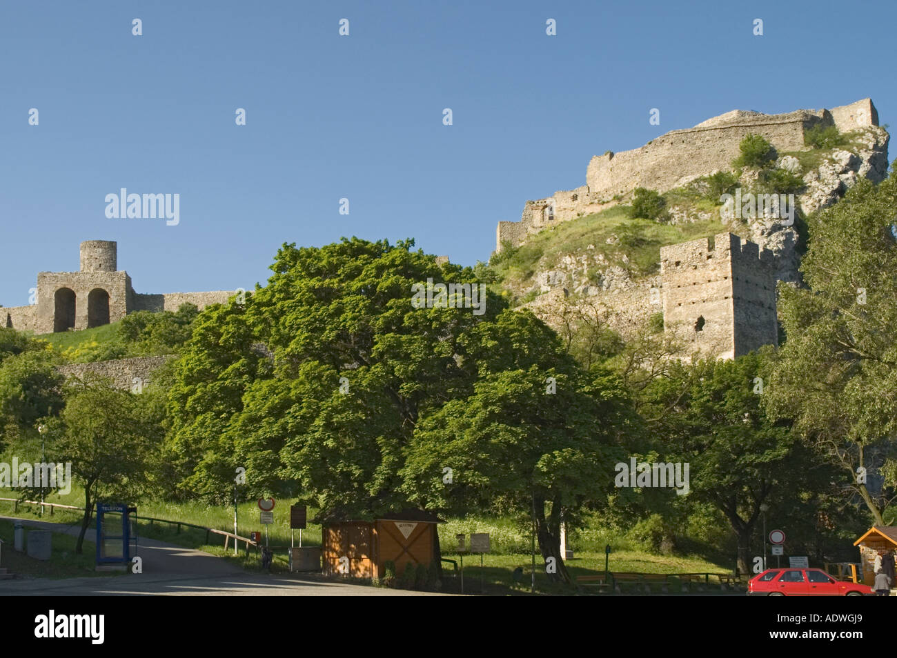 Slovak Republic Devin Castle 9km west of Bratislava on bank of Danube ...