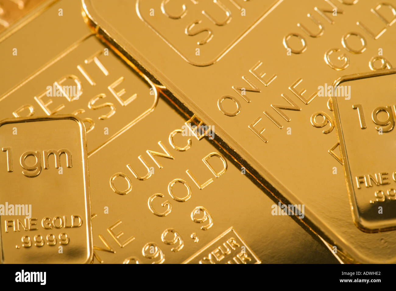 Closeup of gold bars Stock Photo - Alamy