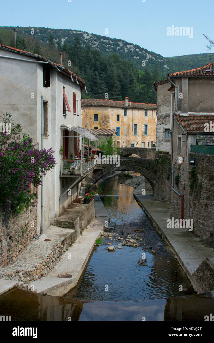 St-Laurent-le-Minier, a village in the Languedoc Roussillon area of the ...