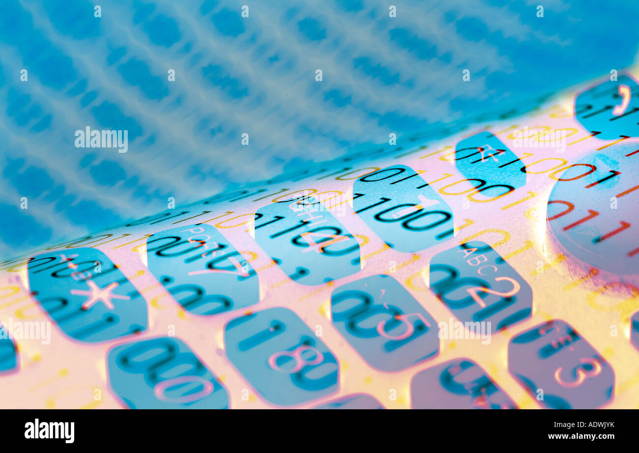 Binary code on a telephone keypad Stock Photo - Alamy