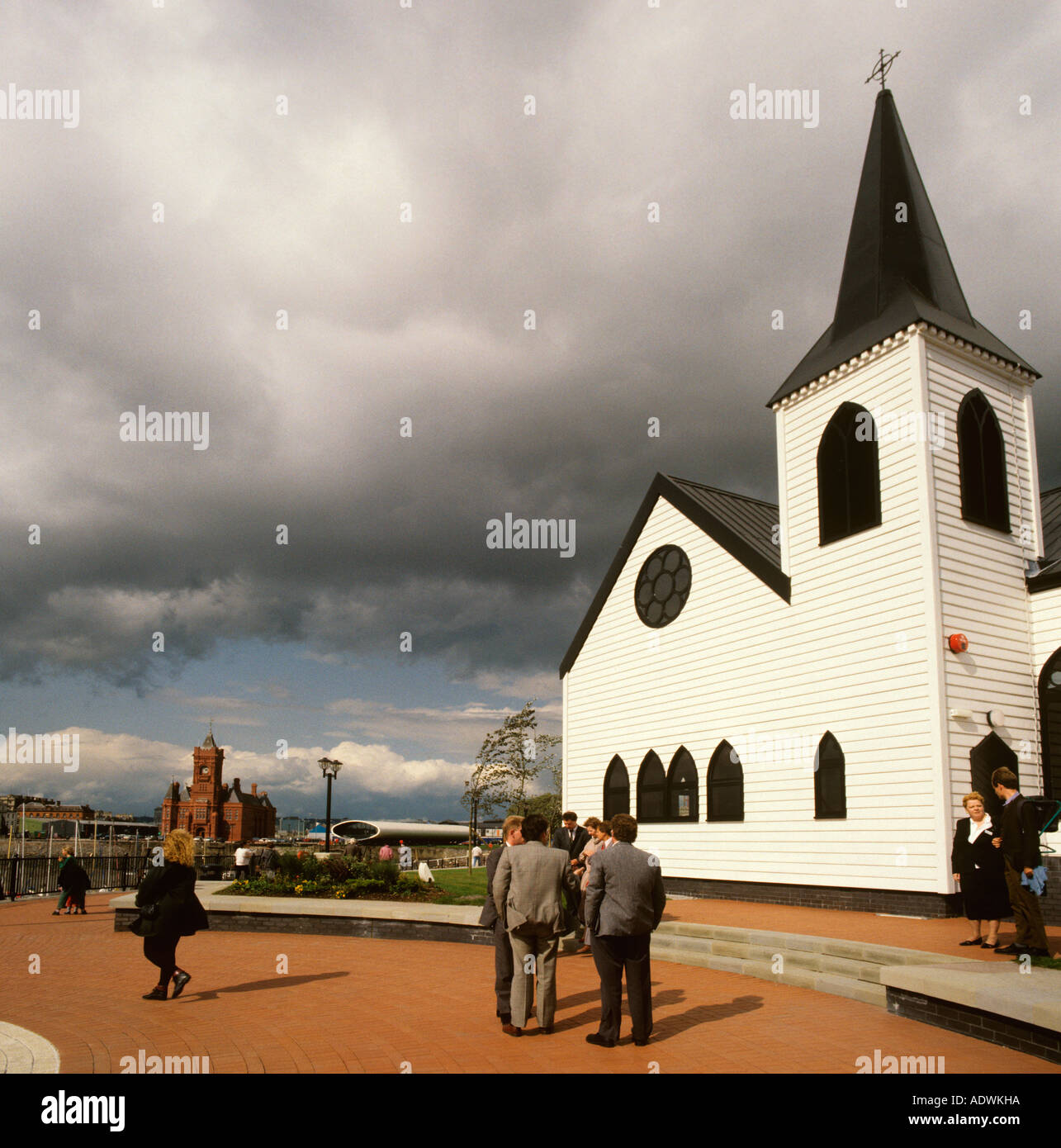 Wales Cardiff rebuilt Norwegian Church in Waterfront Park Cardiff Bay ...