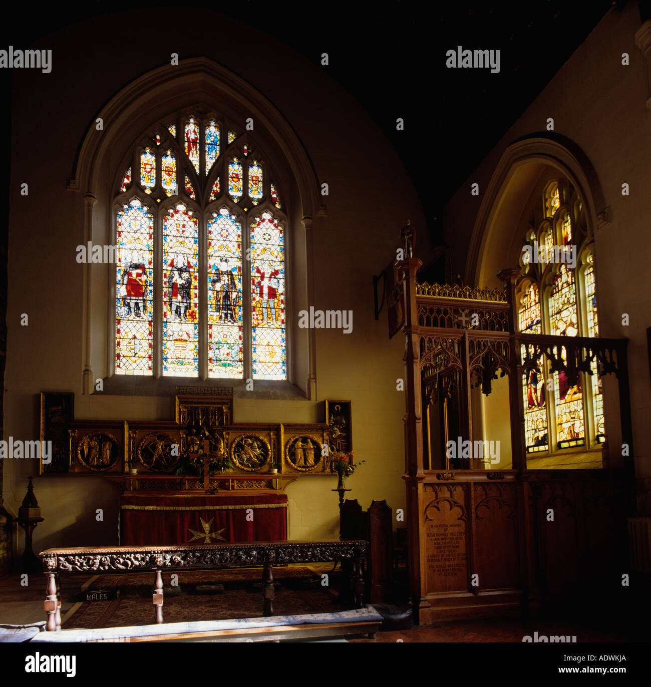 City center with parish church of st john baptist hi-res stock ...
