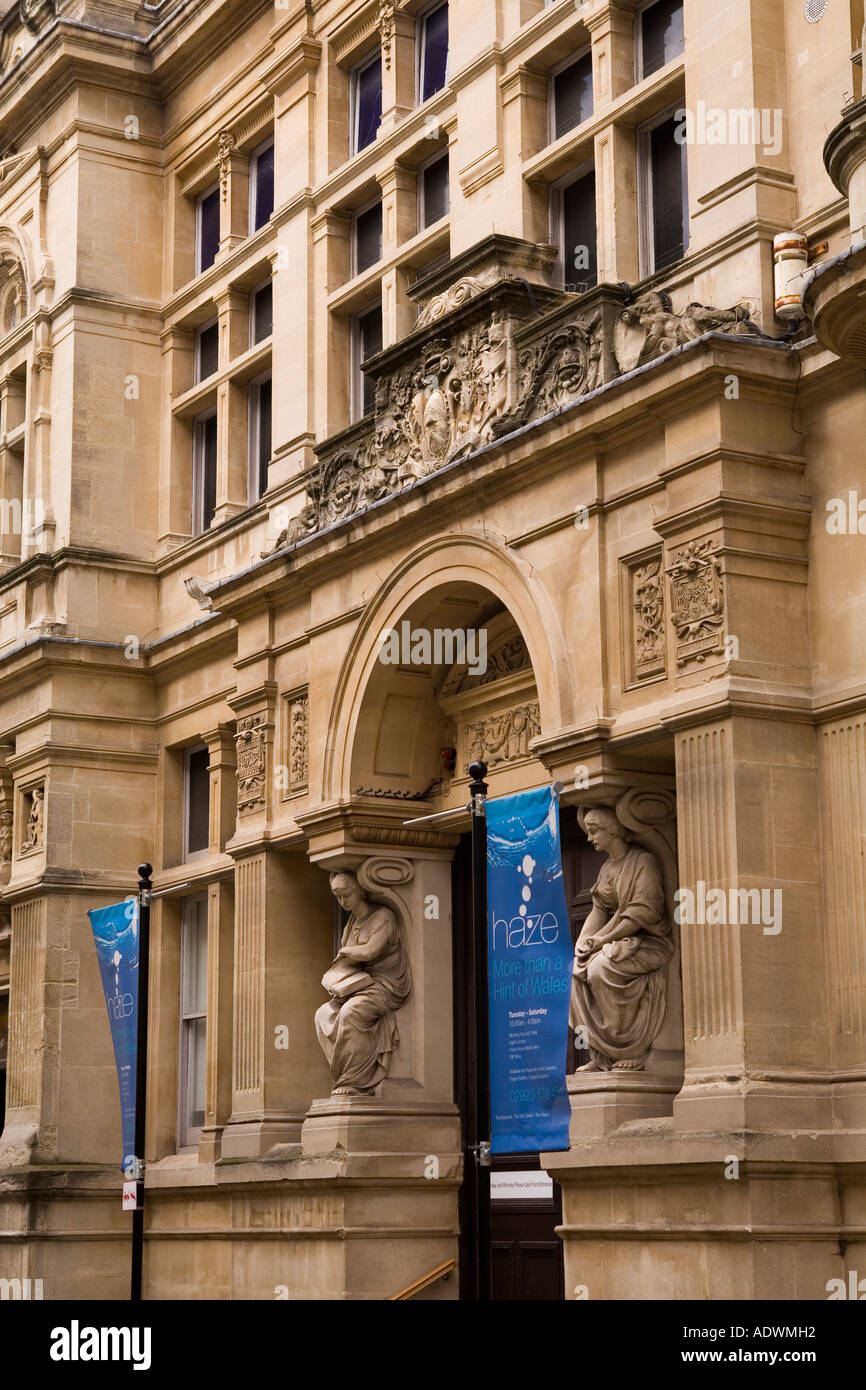 Wales Cardiff Centre Trinity Street Hayes the Old Library Stock Photo ...