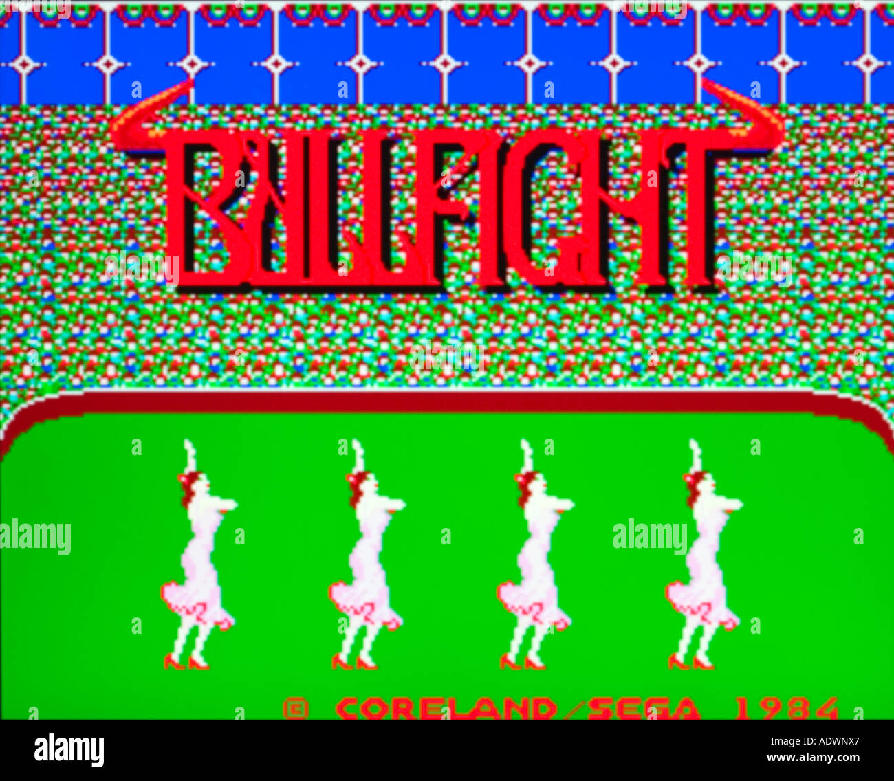 Bullfight Coreland Sega 1984 vintage arcade videogame screenshot ...