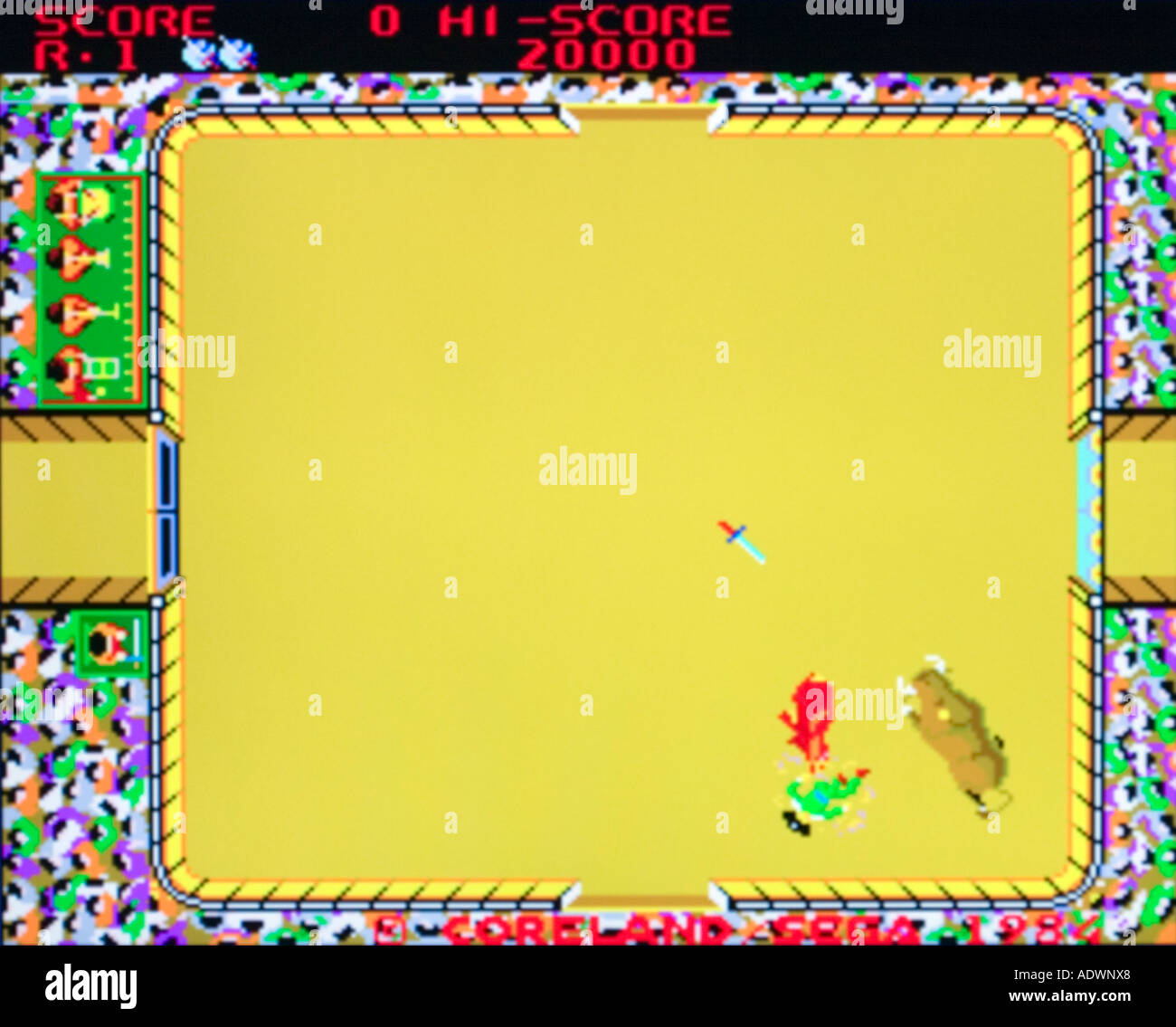 Bullfight Coreland Sega 1984 vintage arcade videogame screenshot ...