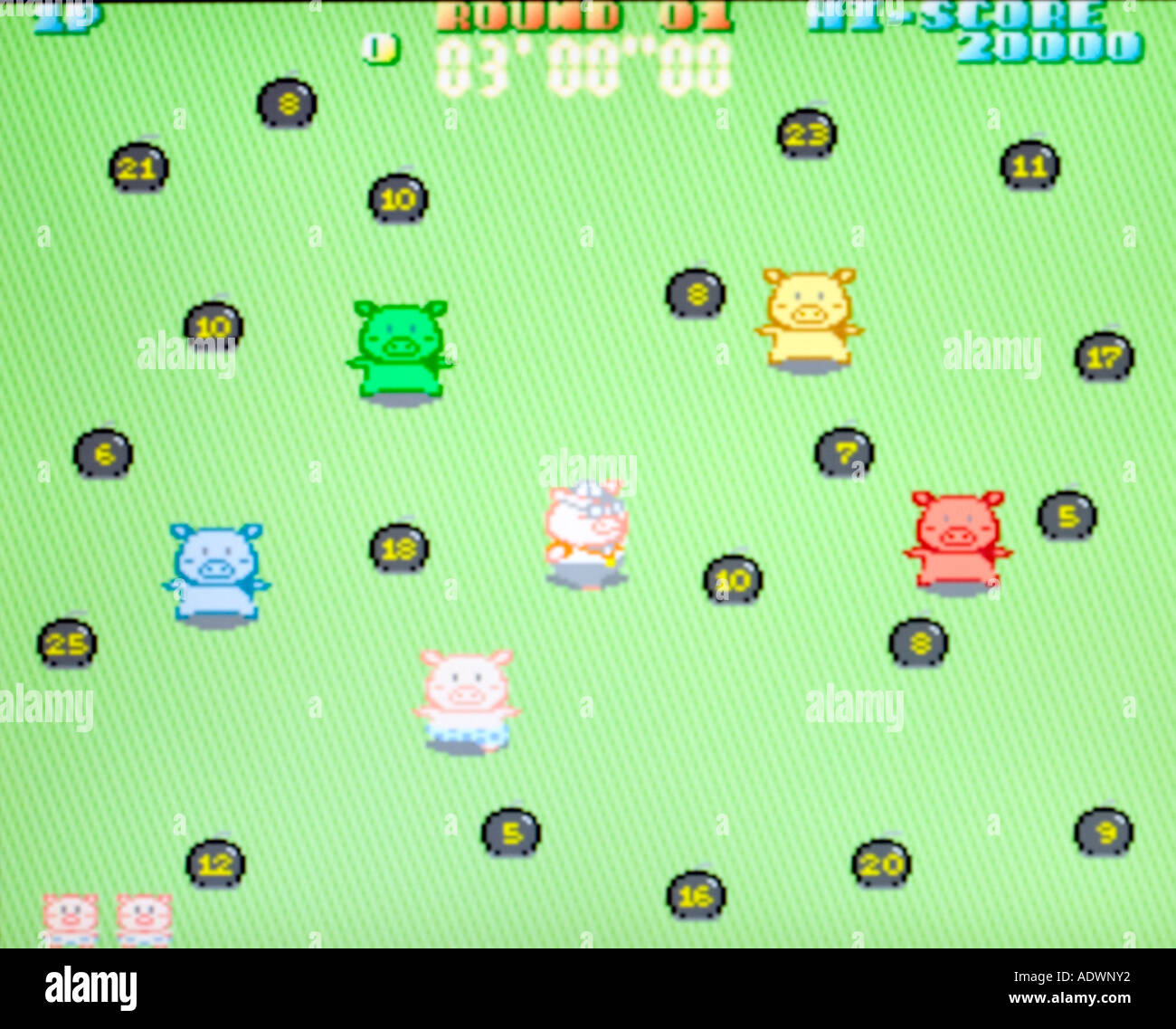 Butasan Jaleco 1987 vintage arcade videogame screenshot - EDITORIAL USE ...