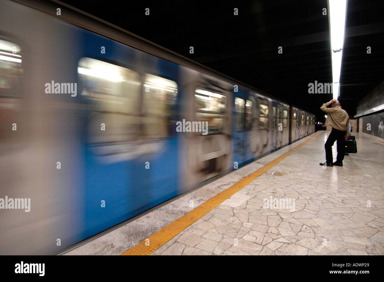 Metro station Rome Italy Stock Photo - Alamy