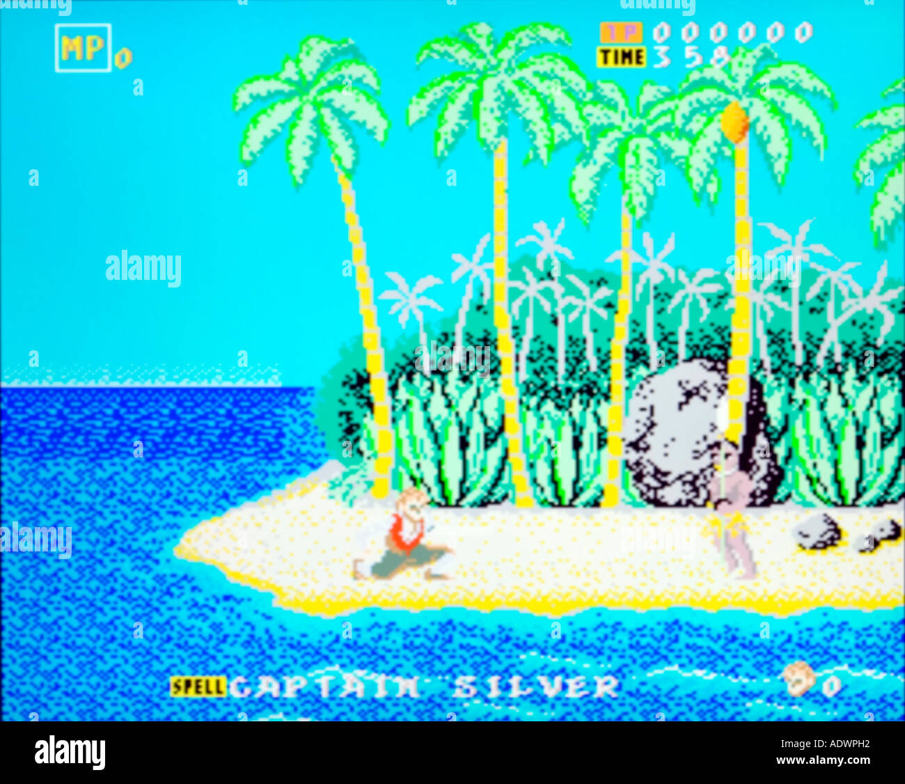 Captain Silver Data East 1987 vintage arcade videogame screenshot - EDITORIAL USE ONLY Stock ...