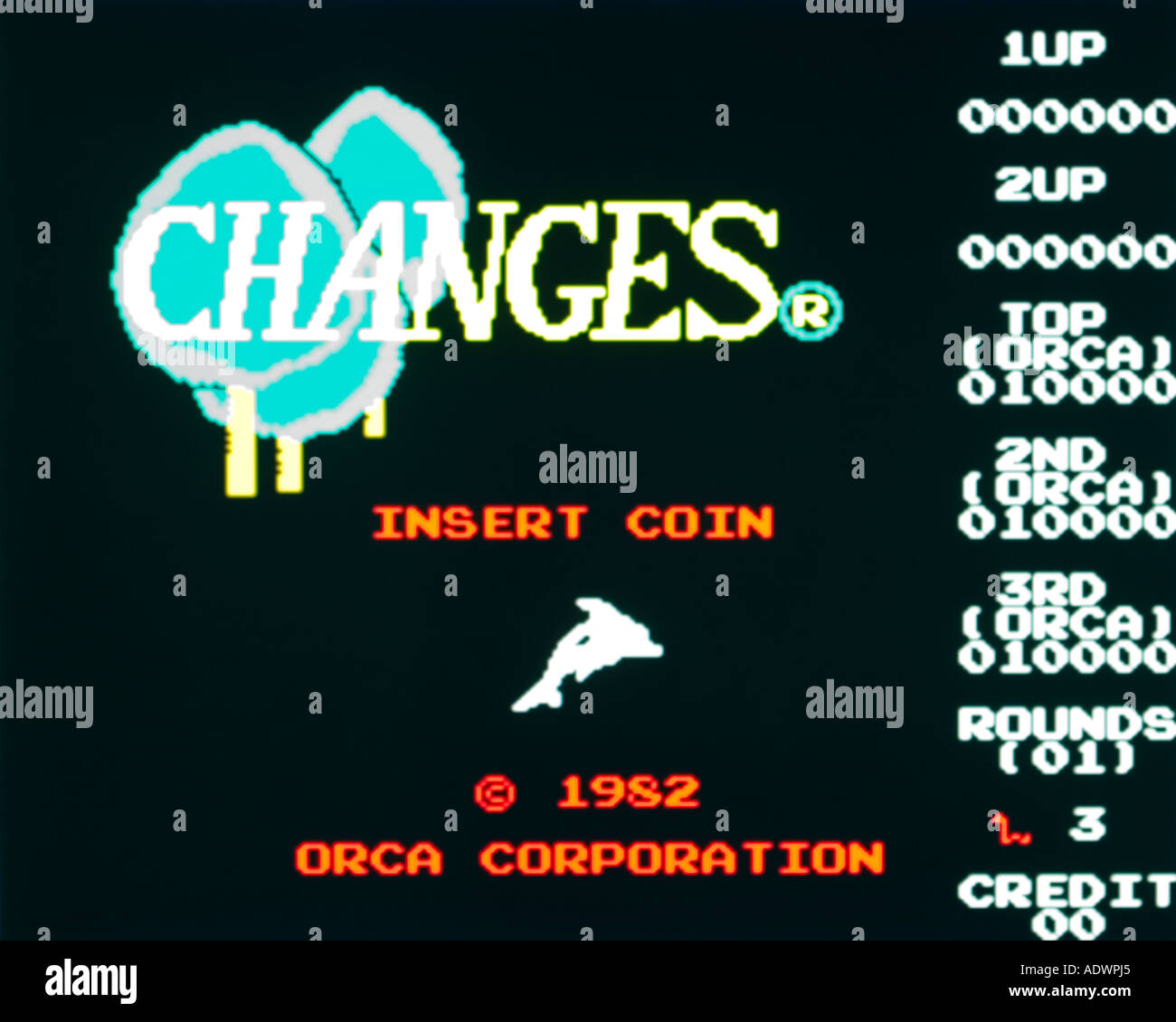 Changes Orca Corp 1982 vintage arcade videogame screenshot - EDITORIAL ...