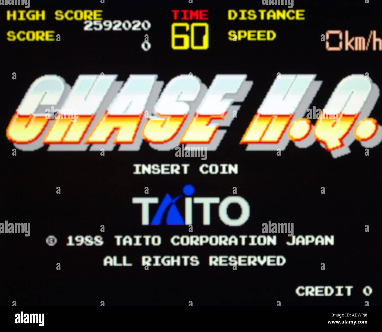 Chase H Q Taito 1988 vintage arcade videogame screenshot - EDITORIAL ...