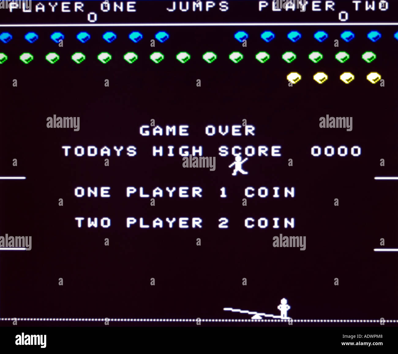 Circus Exidy 1977 vintage arcade videogame screenshot - EDITORIAL USE ...