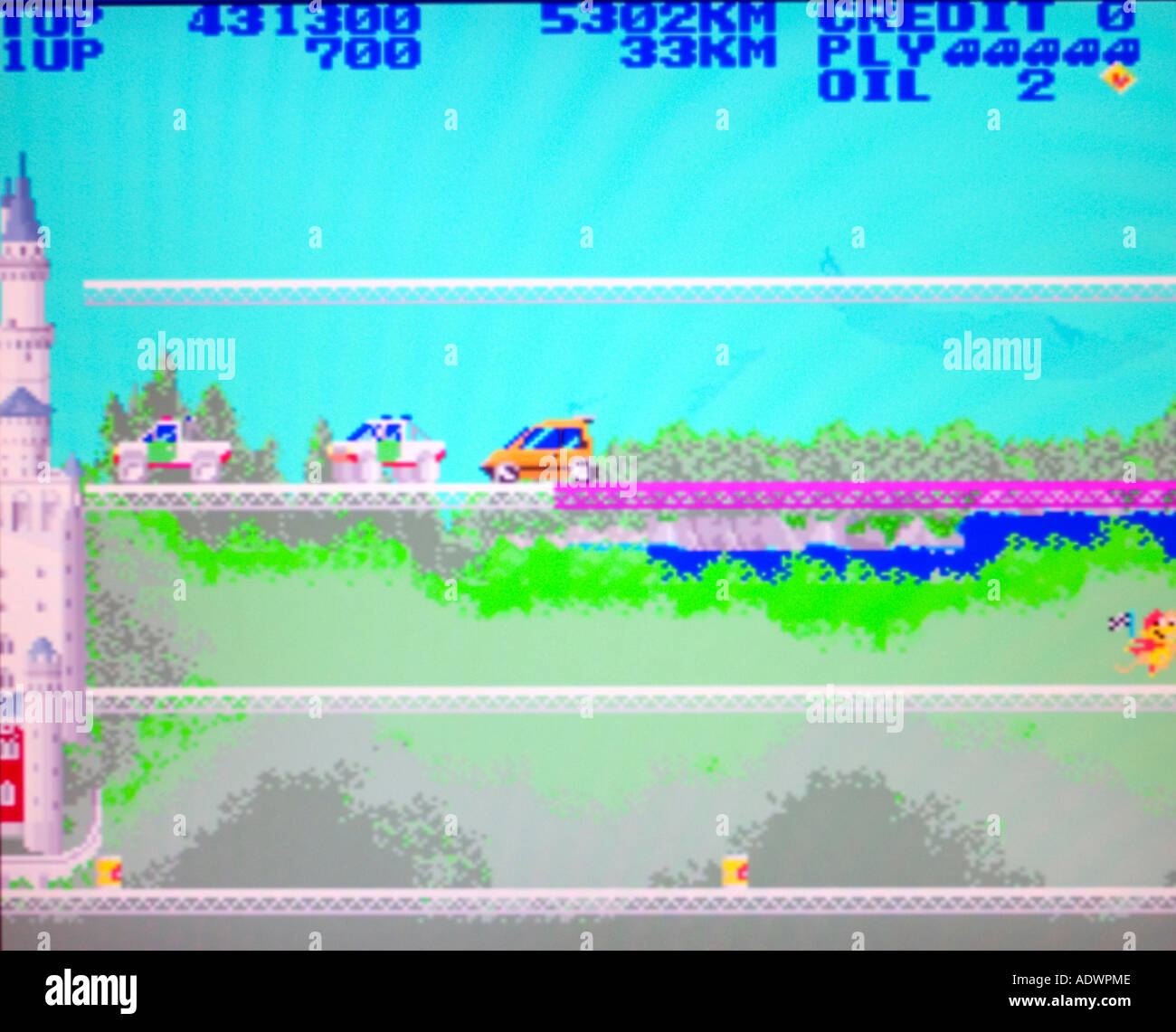 City Connection Jaleco 1985 vintage arcade videogame screenshot ...