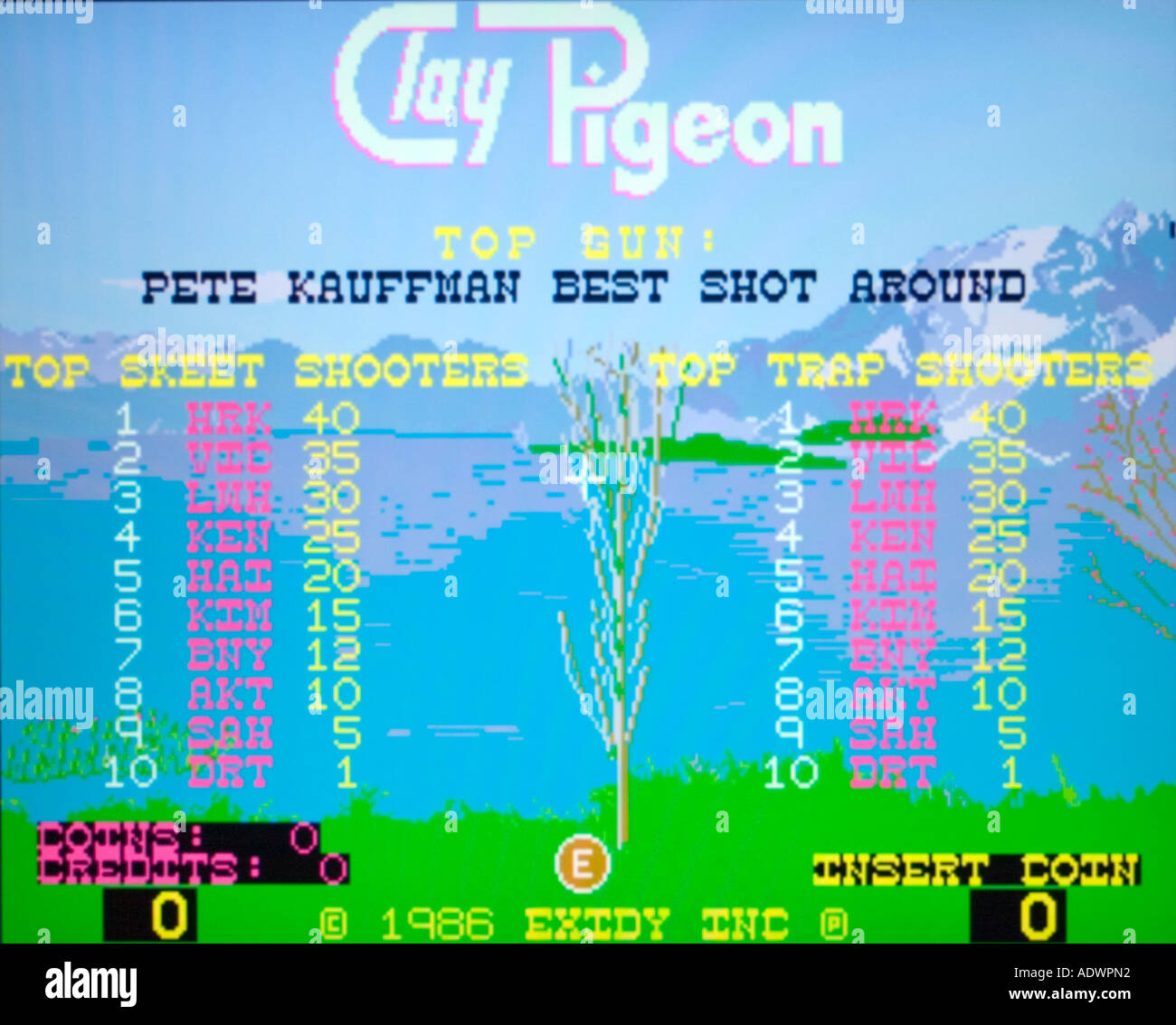 Clay Pigeon Exidy Inc 1986 vintage arcade videogame screenshot ...
