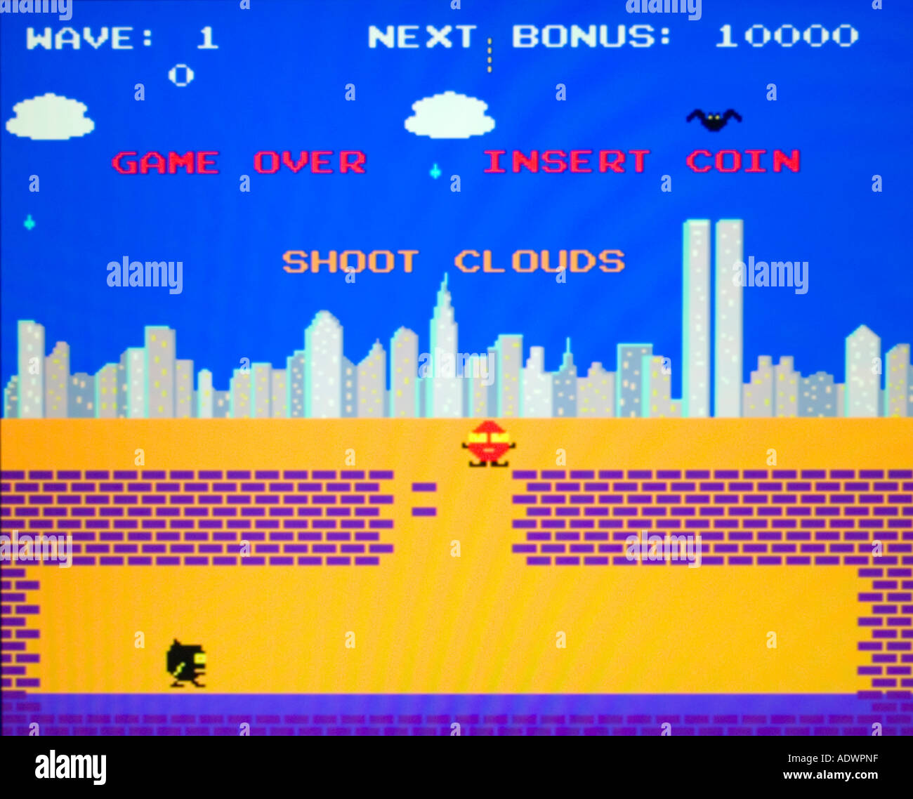 Cloud 9 Atari 1983 vintage arcade videogame screenshot - EDITORIAL USE ...