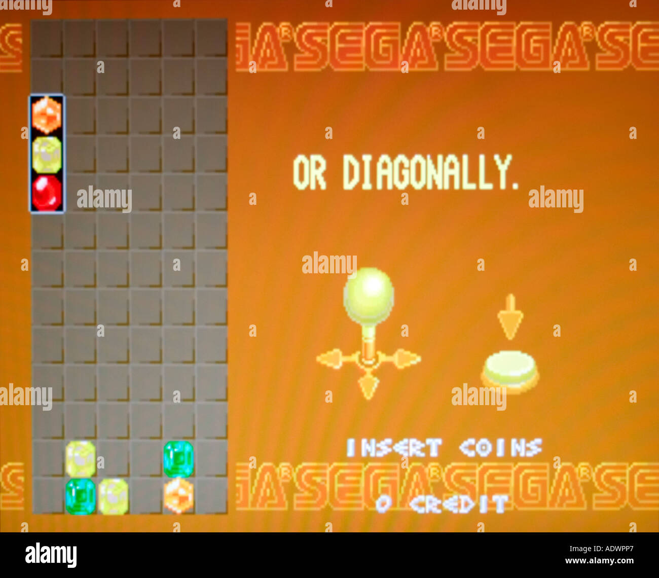 Columns Sega 1990 vintage arcade videogame screenshot - EDITORIAL USE ...