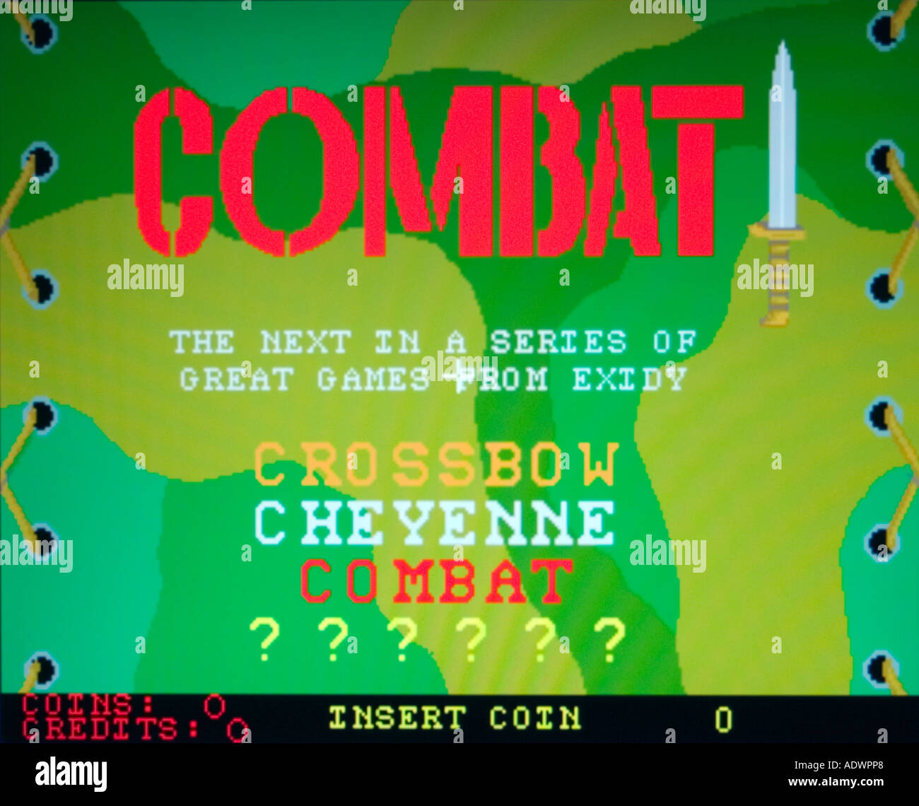 Combat Exidy 1985 vintage arcade videogame screenshot - EDITORIAL USE ...