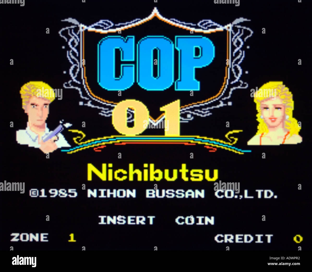 Cop 01 Nichibutsu Nihon Bussan 1985 vintage arcade videogame screenshot ...