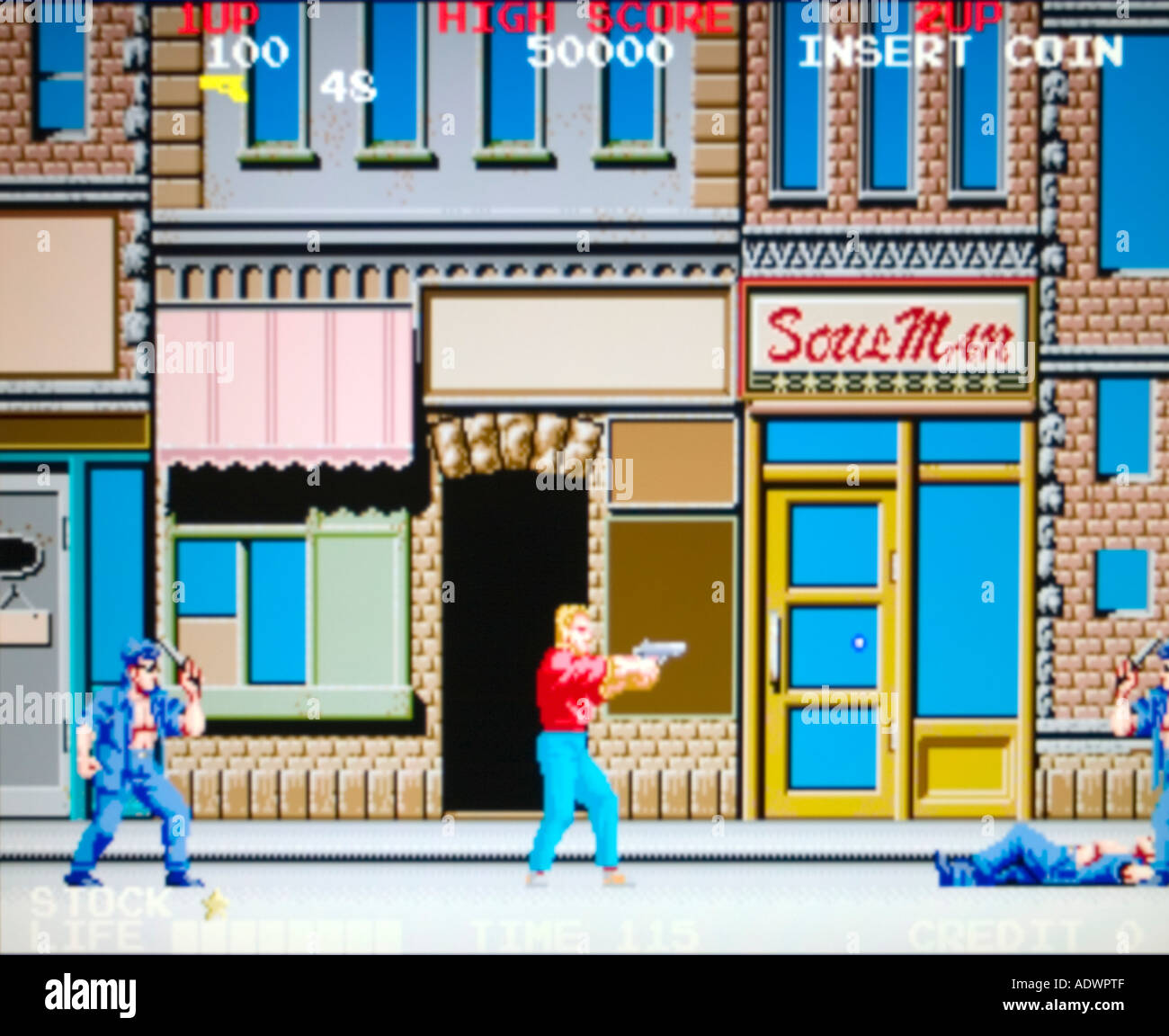 Crime City Taito 1989 vintage arcade videogame screenshot - EDITORIAL USE ONLY Stock Photo - Alamy