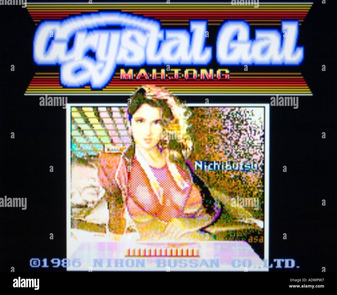 Crystal Gal Mahjong Nichibutsu Nihon Bussan Co Ltd 1986 vintage arcade ...