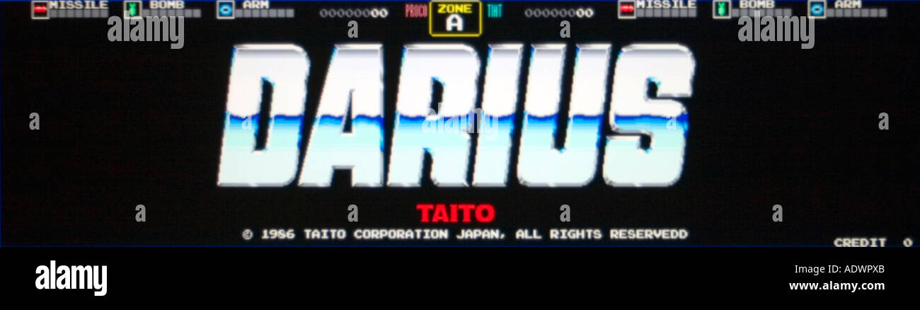 Darius Taito Corp Japan 1986 vintage arcade videogame screenshot ...