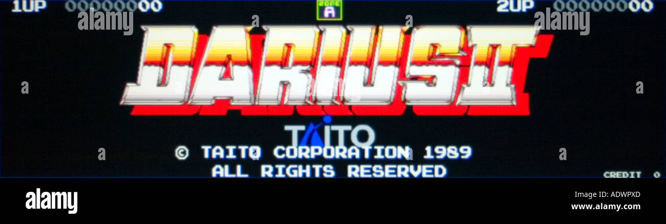Darius II 2 Taito Corp 1989 vintage arcade videogame screenshot ...