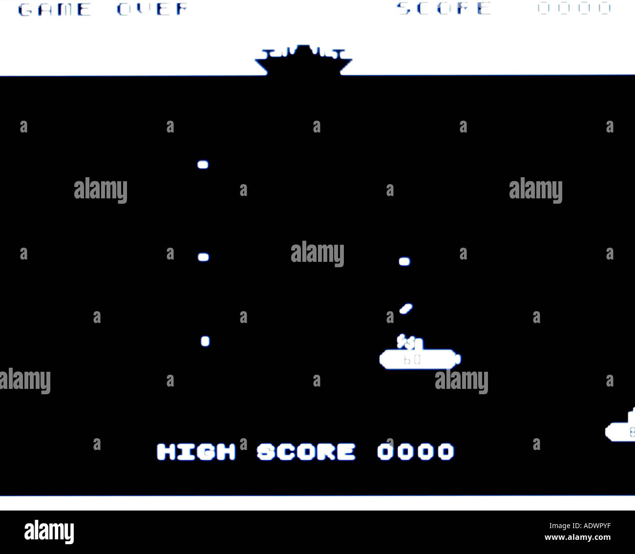 Depthcharge UPL 1977 vintage arcade videogame screenshot - EDITORIAL USE ONLY Stock Photo - Alamy