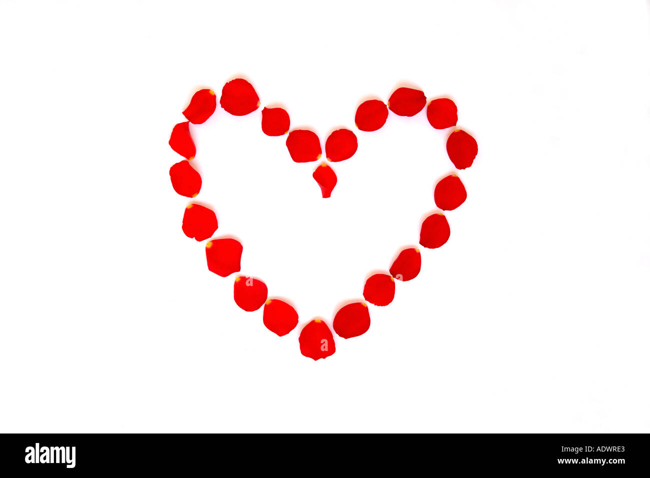Rose petals red heart hi-res stock photography and images - Alamy