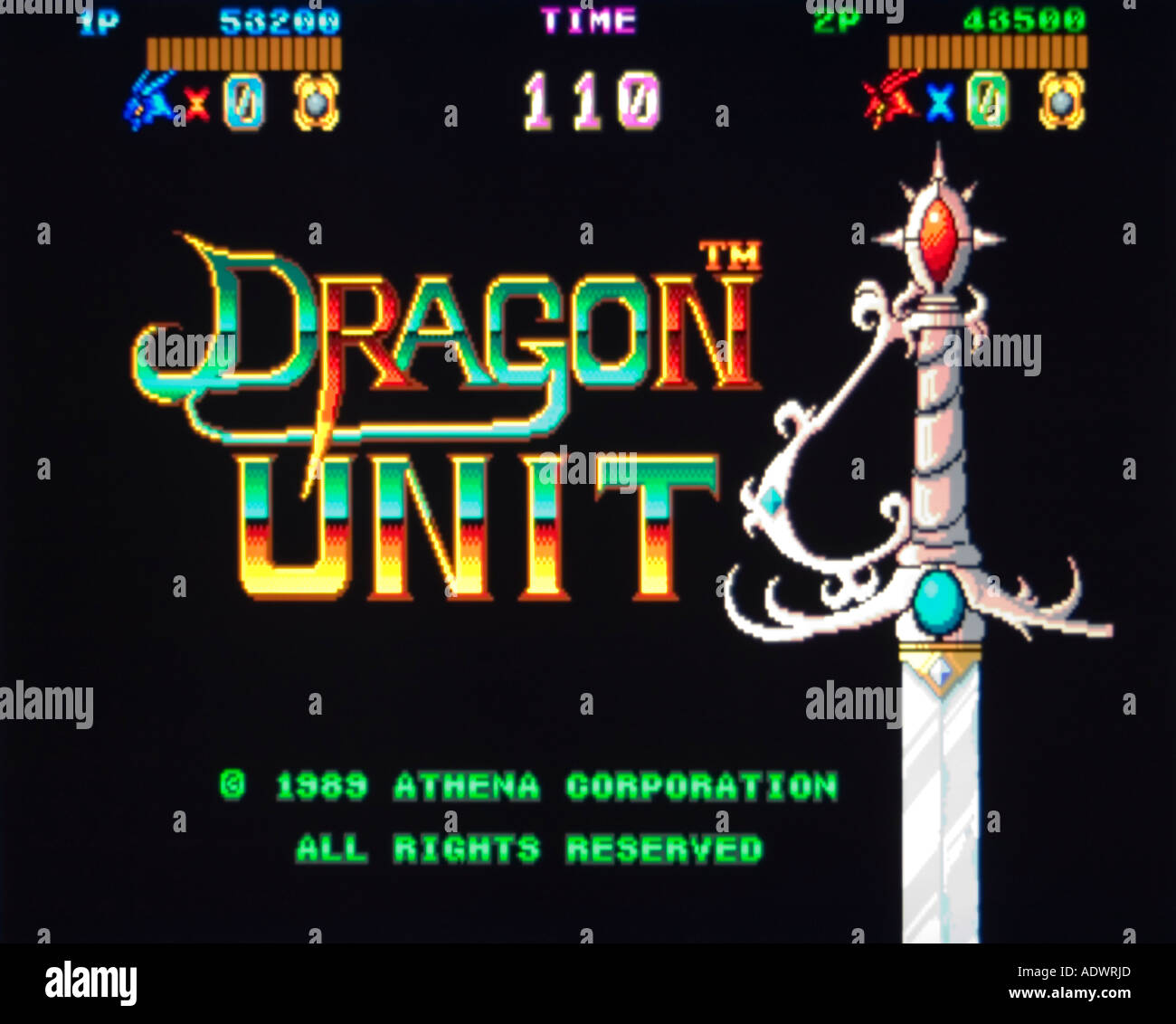 Dragon Unit Athena Corportation 1989 vintage arcade videogame ...