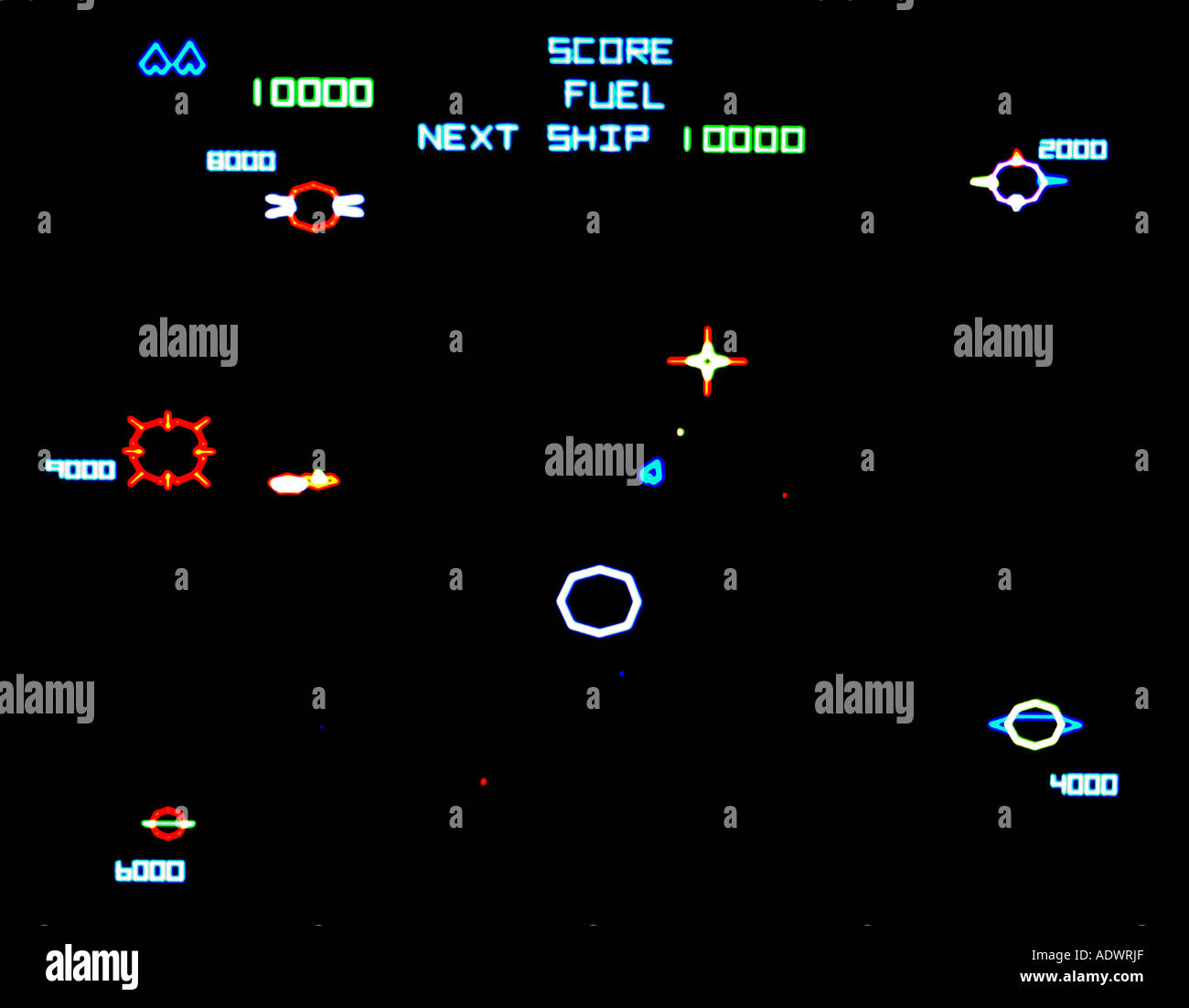 Gravitar Atari 1982 vintage arcade videogame screenshot - EDITORIAL USE ...