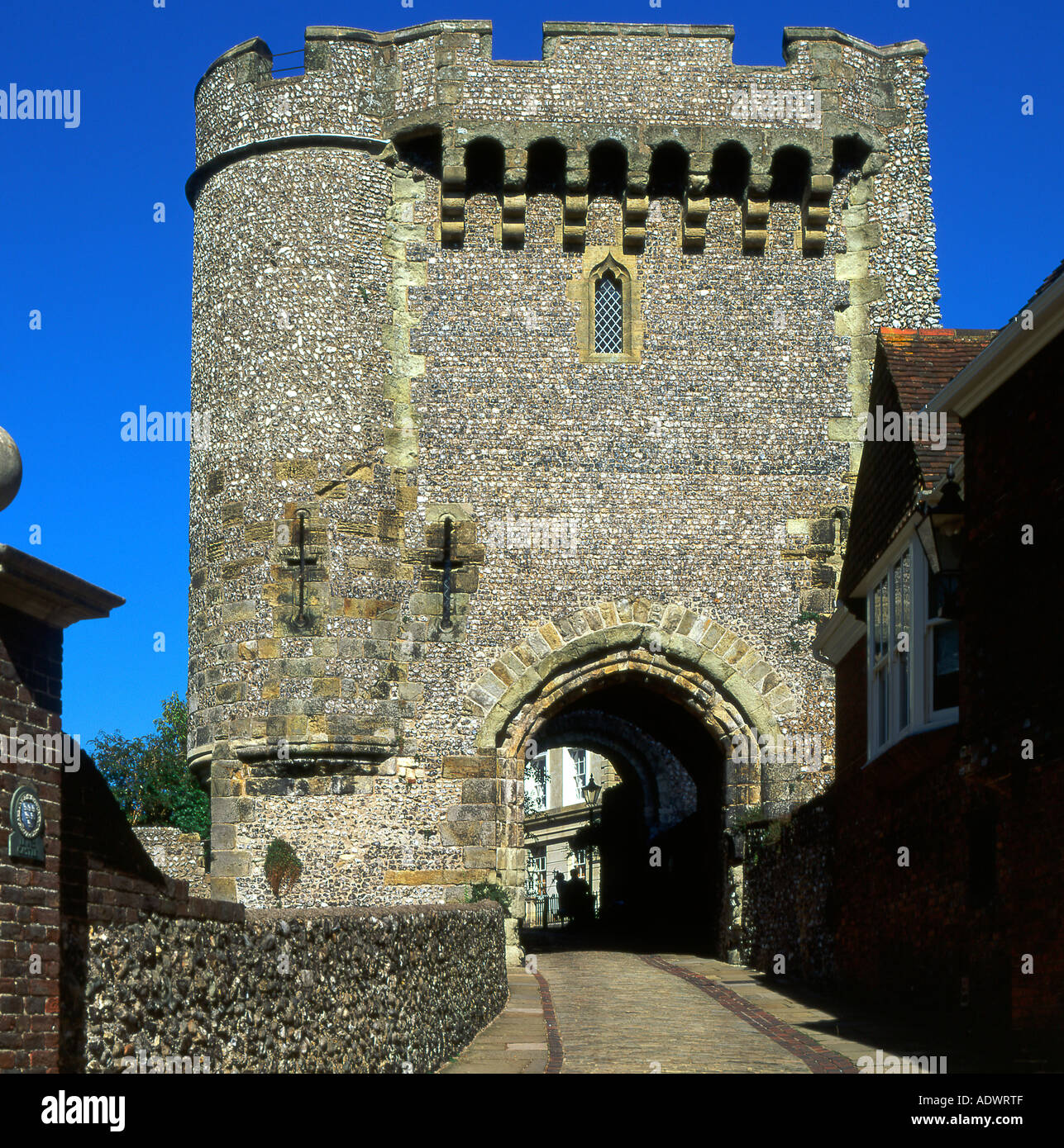 Gateway to Lewes Castle in Lewes East Sussex England Stock Photo - Alamy