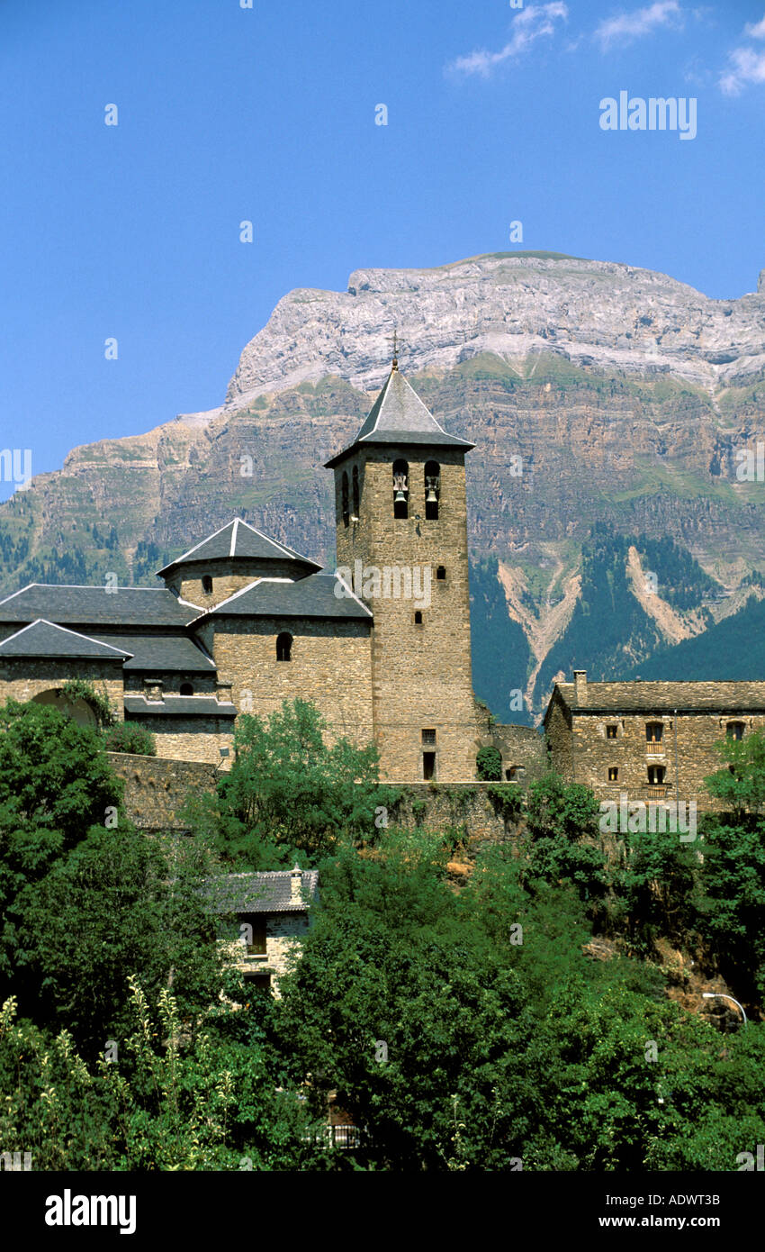 Torla church pyrenees mountain hi-res stock photography and images - Alamy