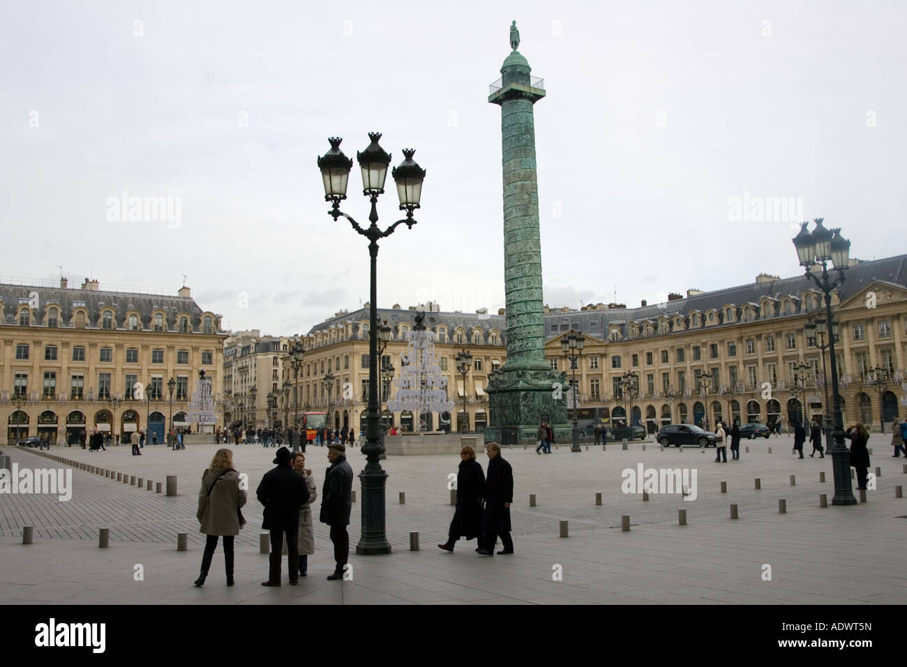 Statue of Napoleon La Colonne Vendome in Place Vendome Central Paris ...