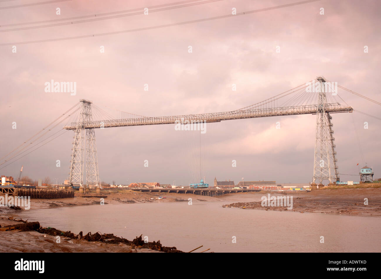 THE TRANSPORTER BRIDGE NEAR THE PORT IN NEWPORT SOUTH WALES UK Stock ...